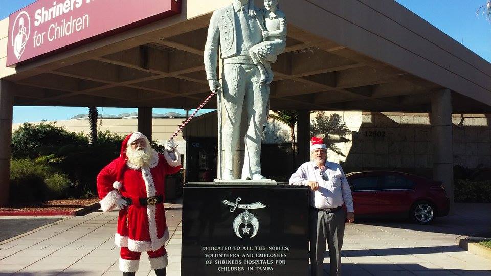 Santa meets the Shriners Silent Grey Fellow – http://santabiker.com