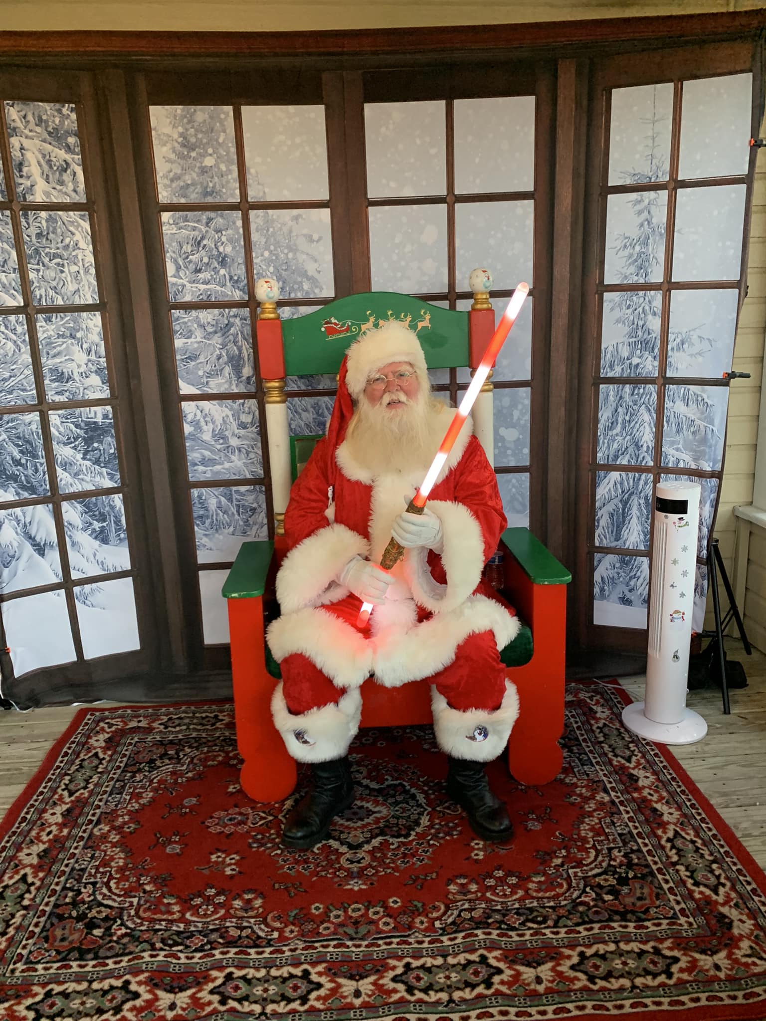 Hiring Santa? My Santa sleigh, wardrobe, props w/ Santa chair ...